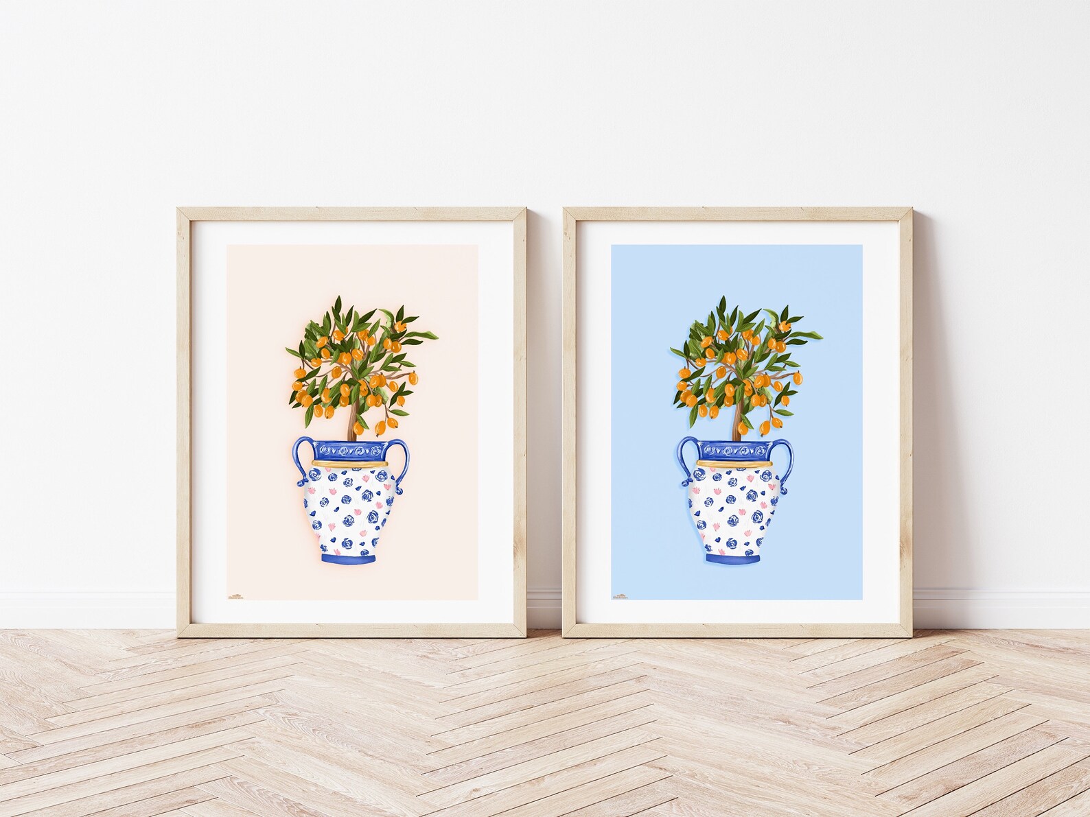 Orange Tree Print Fruit Art Summer Print Orange Tree | Etsy