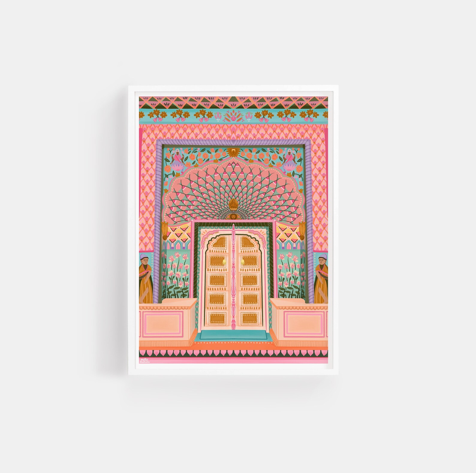 Lotus Gate Print Jaipur Print Jaipur Art Work India Art - Etsy