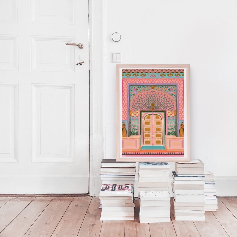 Lotus Gate Print Jaipur Print Jaipur Art Work India Art - Etsy