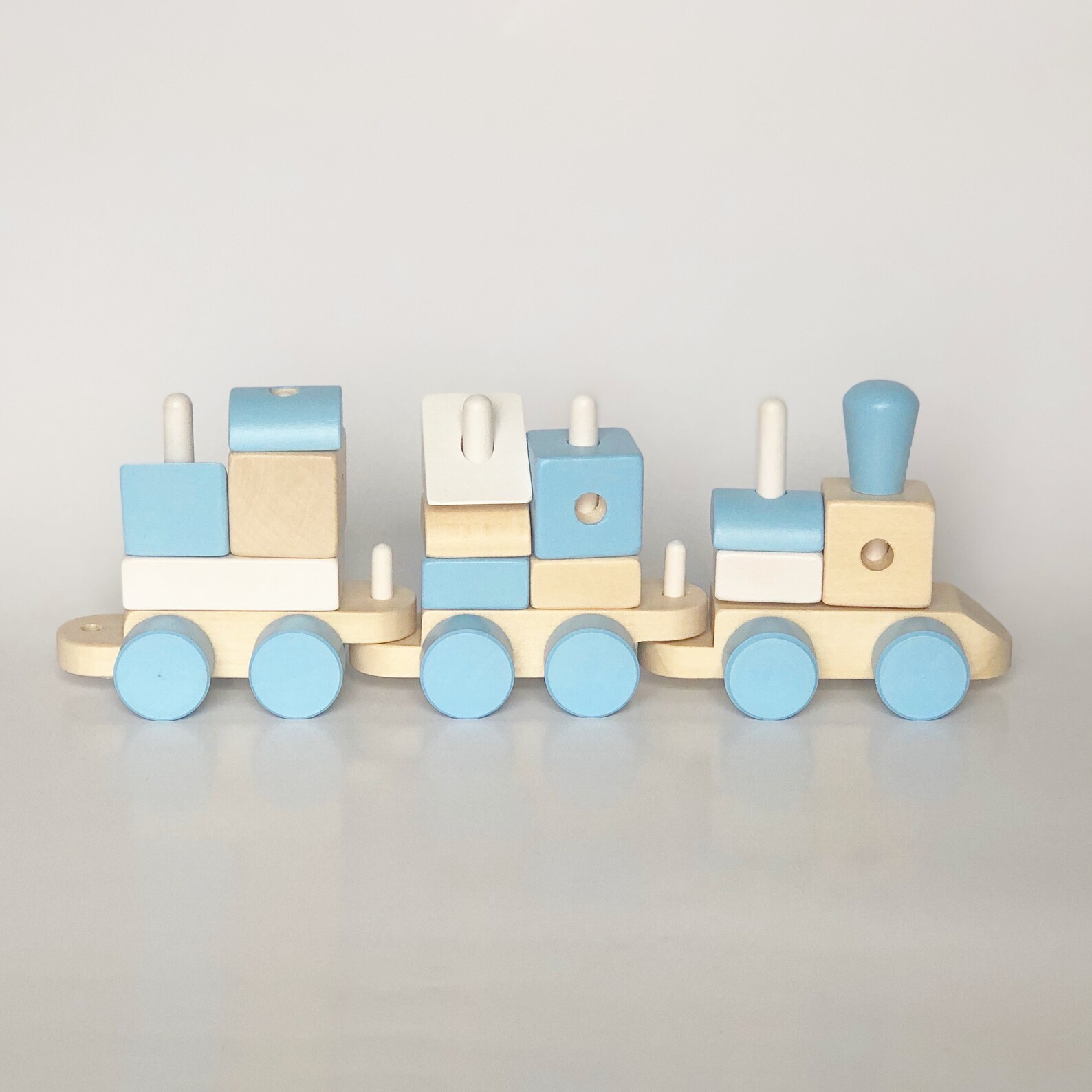 Wooden train constructor Wooden blocks wooden railway | Etsy