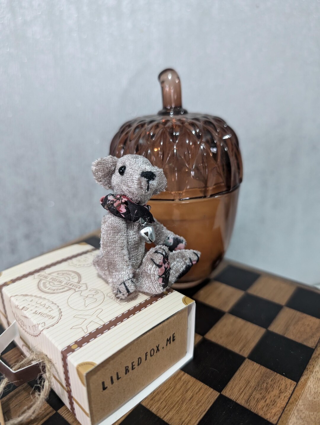 Meet Velma a Handmade Crushed Velvet Minature Teddy Bear Fully Jointed ...
