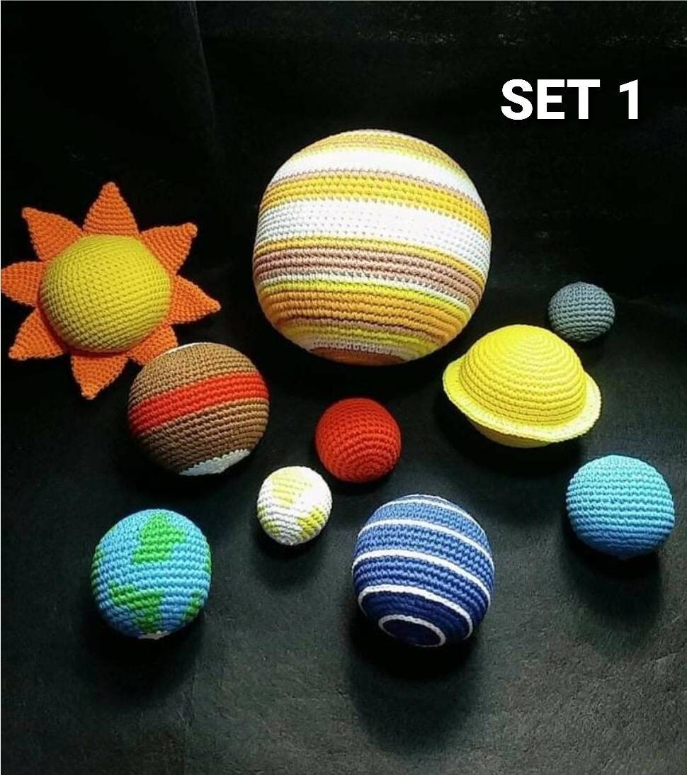 Solar System Play Amigurumi Crochet Stuffed Planets | Etsy