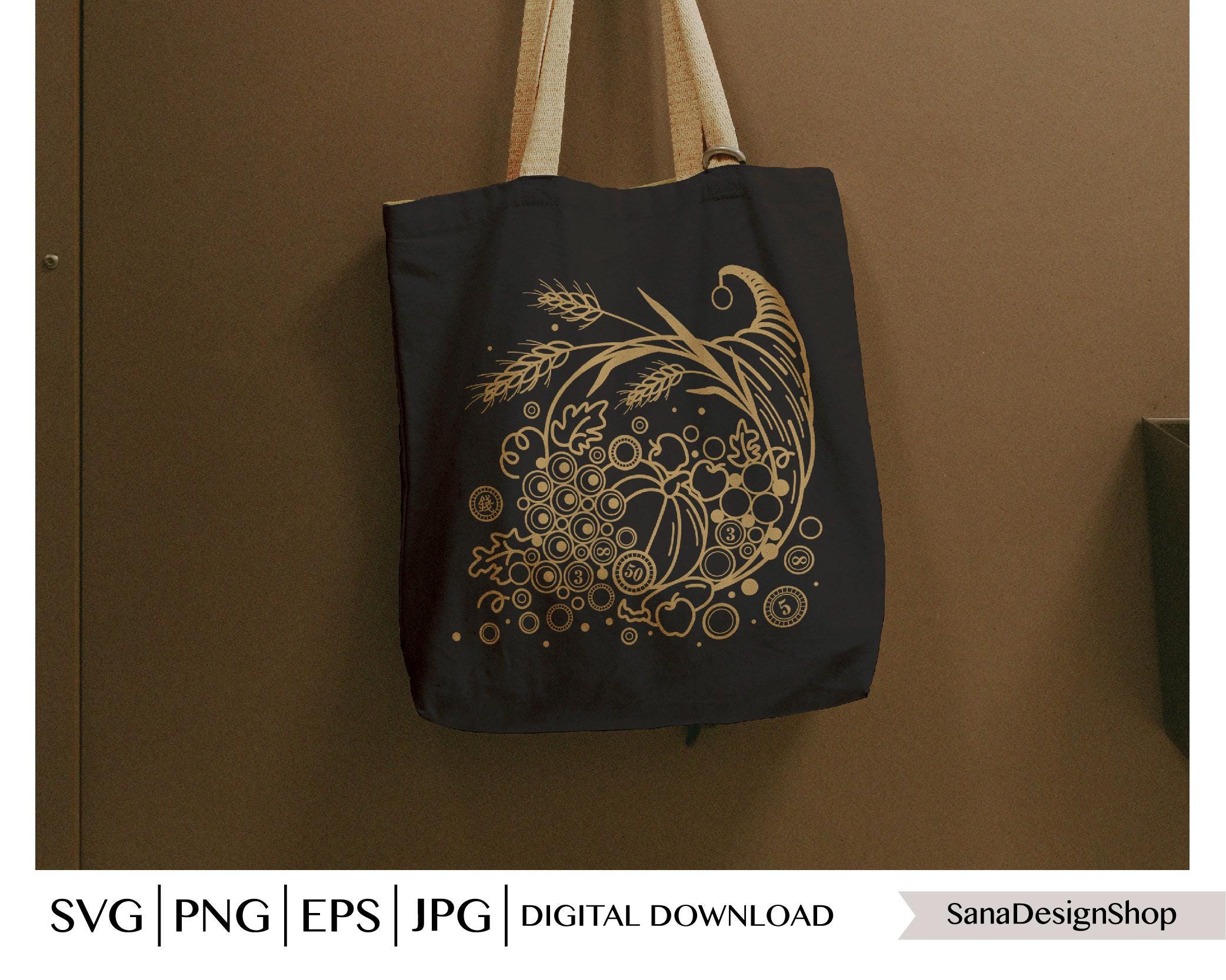 Cornucopia Svg, Cornucopia Basket, Thanksgiving Svg, Thanksgiving Sign ...