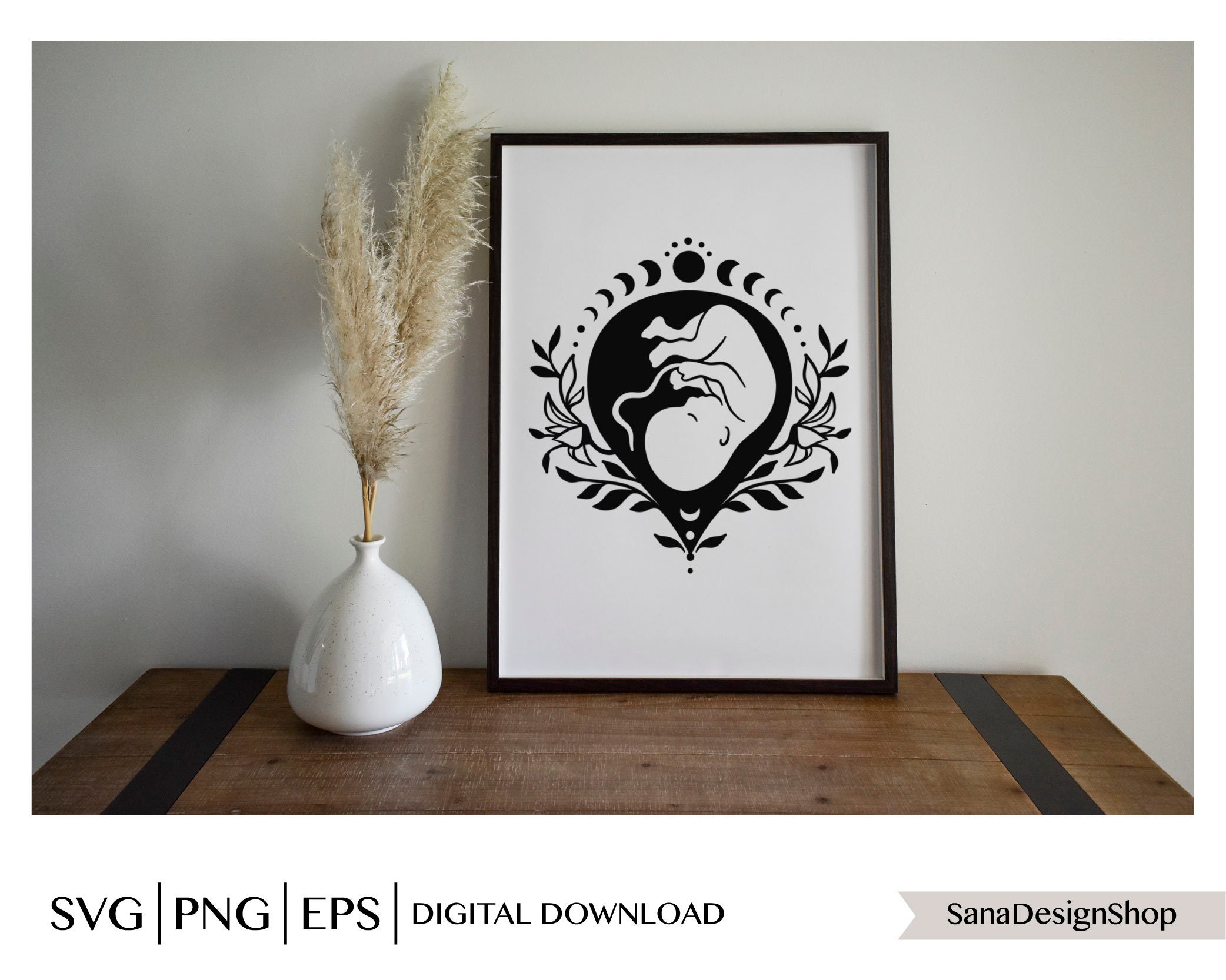 Fetus Svg Clipart Fetus in Womb Embryo Svg Newborn Baby - Etsy