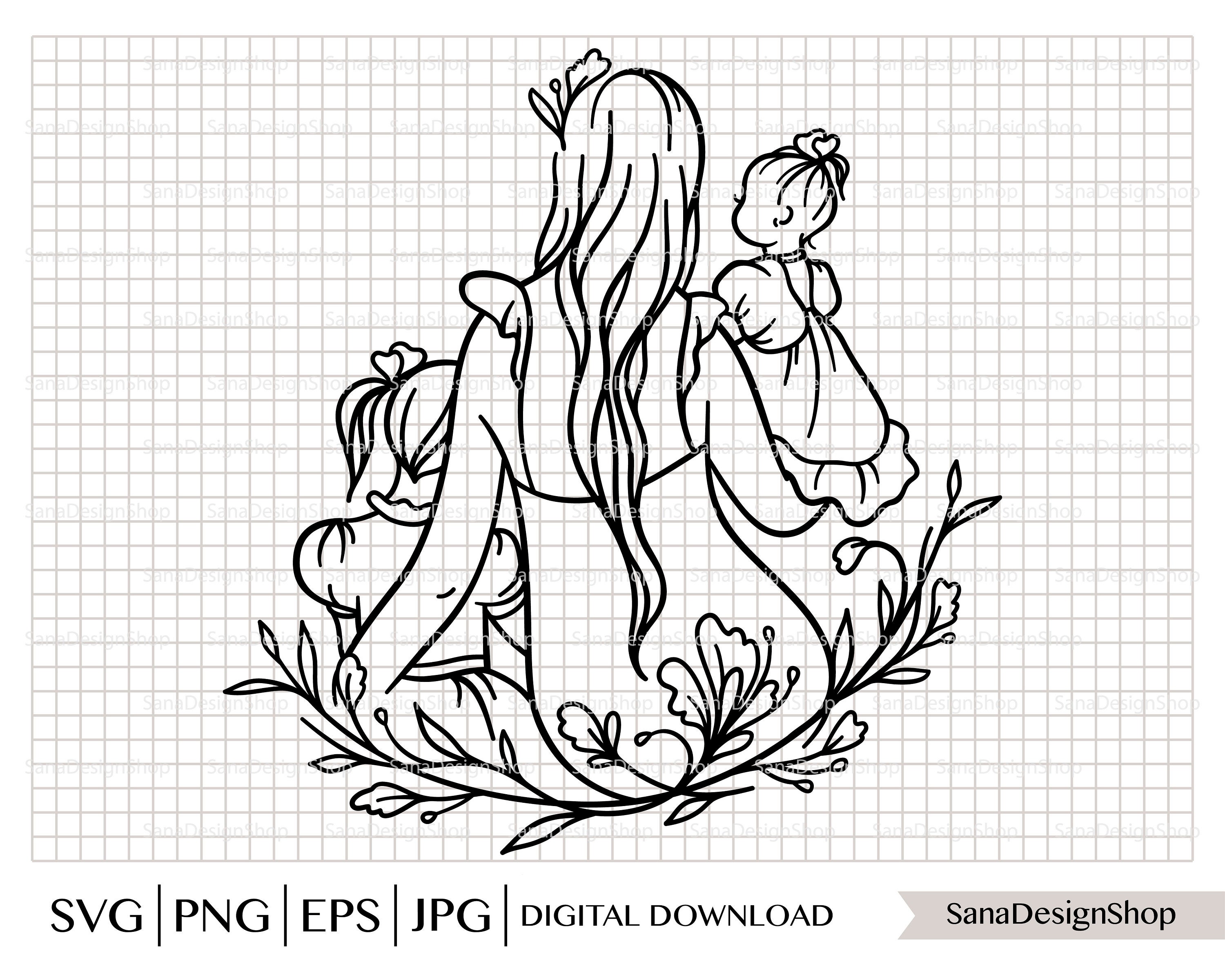 Mom and Daughters, Mother Svg, Daughter Svg, Family Svg, Womans Svg ...