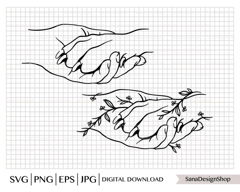Paw and Hand Clipart SVG: Dog Paw Love, Memorial Design (digital ...