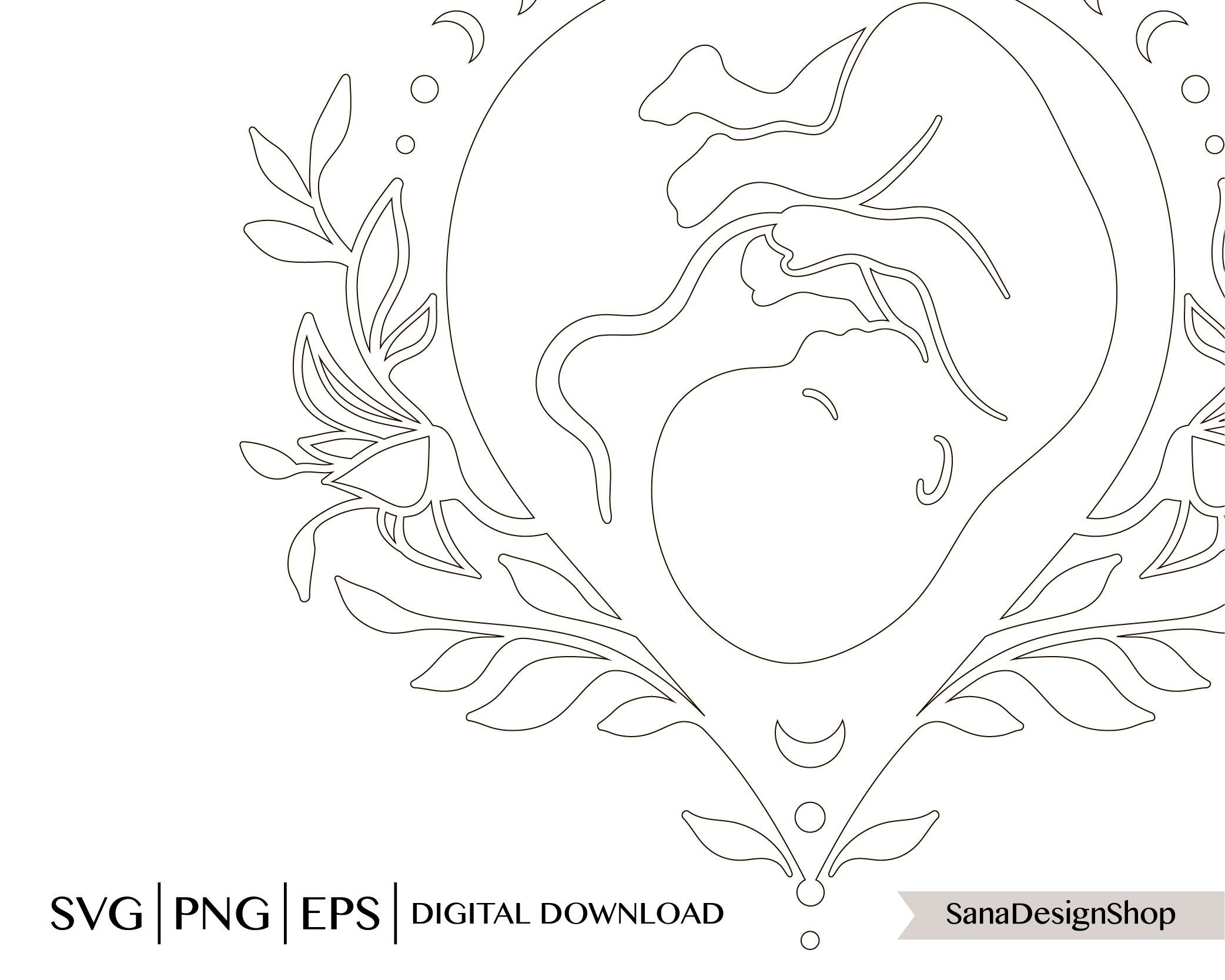 Fetus Svg Clipart Fetus in Womb Embryo Svg Newborn Baby - Etsy