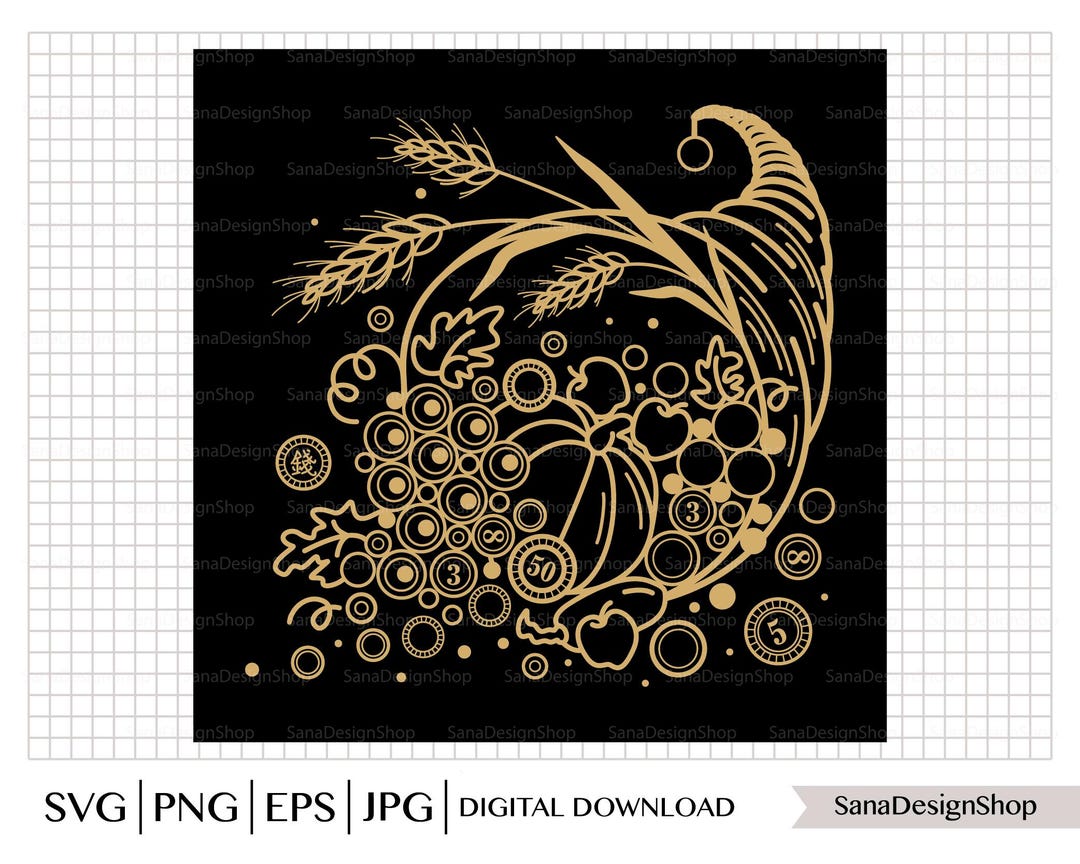 Cornucopia Svg, Cornucopia Basket, Thanksgiving Svg, Thanksgiving Sign ...