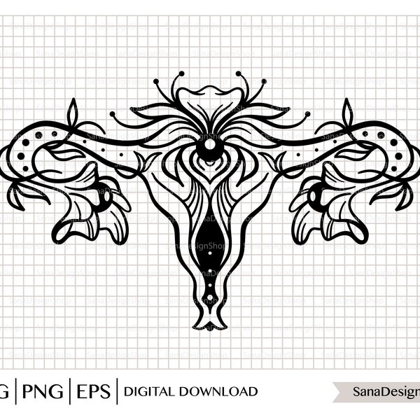 Uterus Svg - Etsy