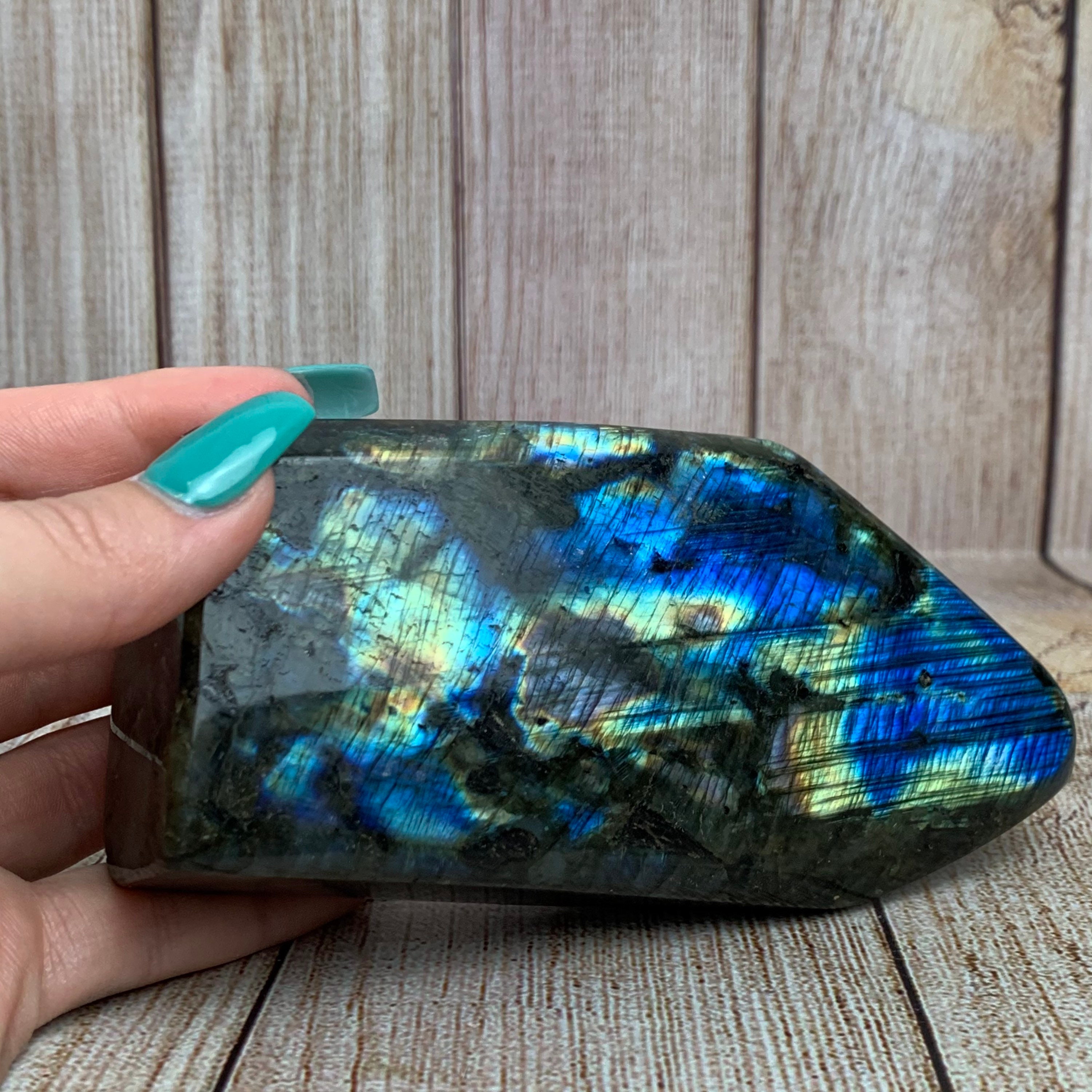 Rocks & Geodes Home & Living Home Décor Flashy Natural Labradorite ...