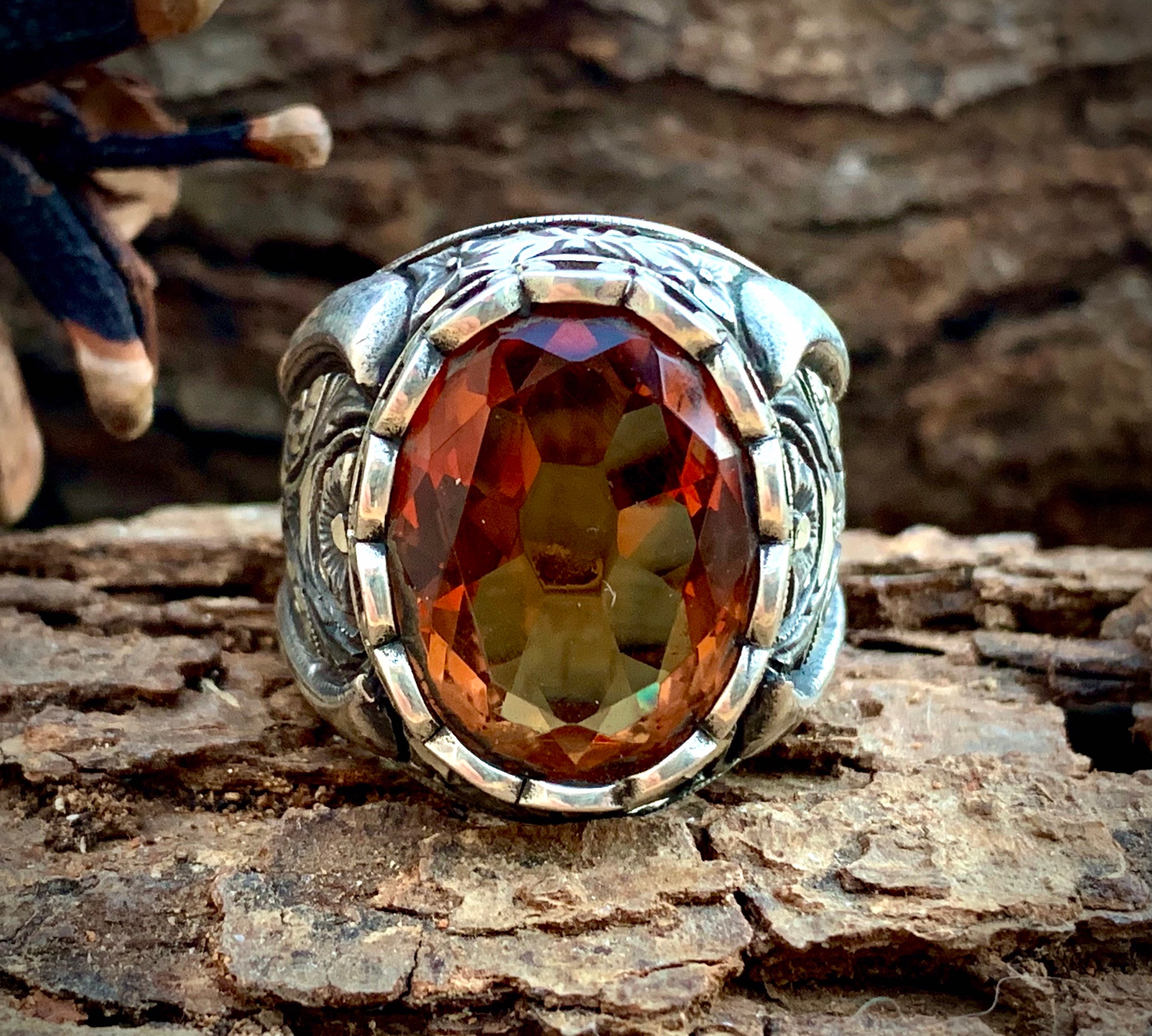 Zultanite Stone Ring, Handmade Silver Ring, Silver Rings Men, Natural ...