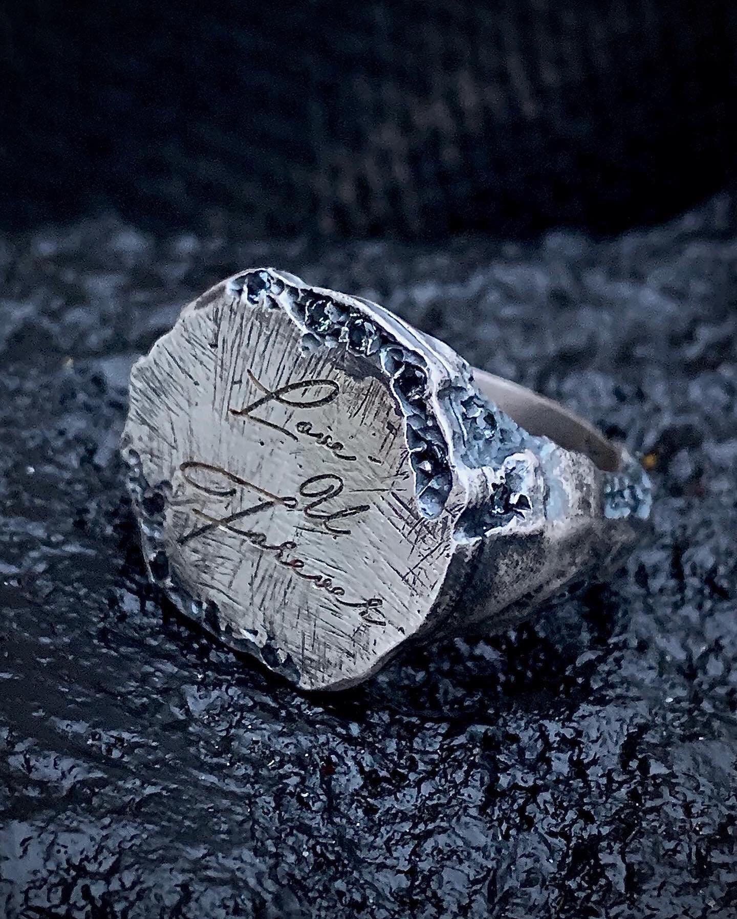 Brutalist Ring Sterling Silver Ring Mens Signet Rings Rock - Etsy