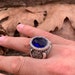 Blue Stones Men Ring, Engraving Rings, Dark Blue Men Ring, Ultramarine ...