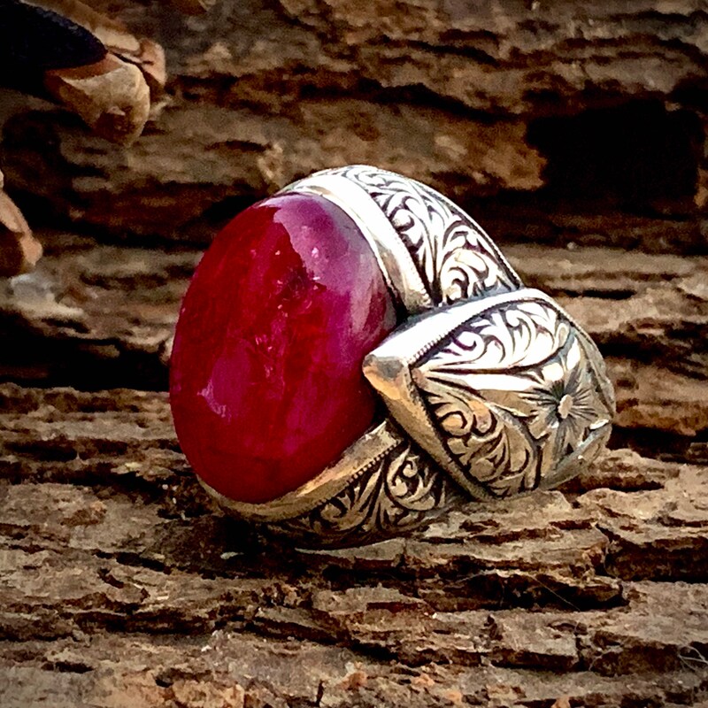 Raw Ruby Ring - Etsy