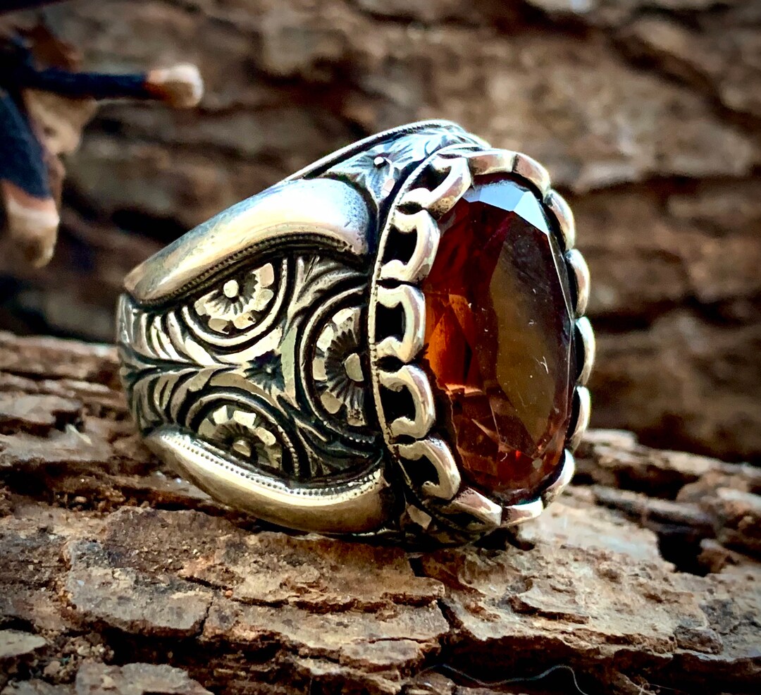 Zultanite Stone Ring, Handmade Silver Ring, Silver Rings Men, Natural ...