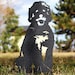 Labradoodle Corten Steel Dog Silhouette Rust Art Garden Décor Pet ...