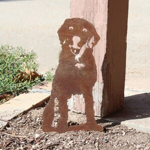 Labrador Retriever Corten Steel Dog Silhouette | Rust Art | Garden ...