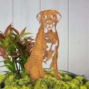 Mastiff Corten Steel Dog Silhouette | Rust Art | Garden Décor | Pet ...