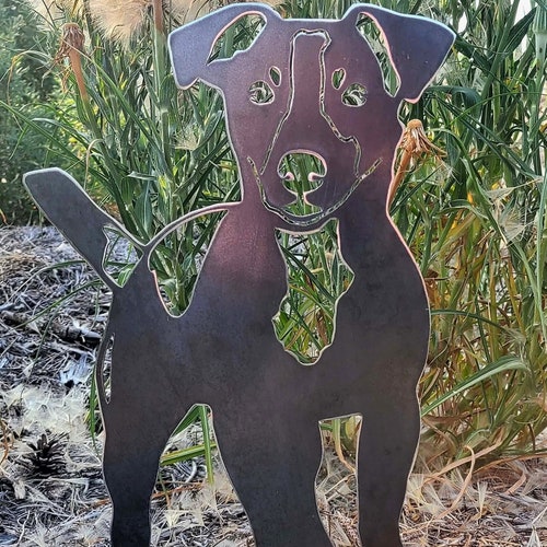 Jack Russell Terrier Corten Steel Dog Silhouette Rust Art - Etsy