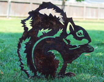 Metal Squirrel Art - Etsy