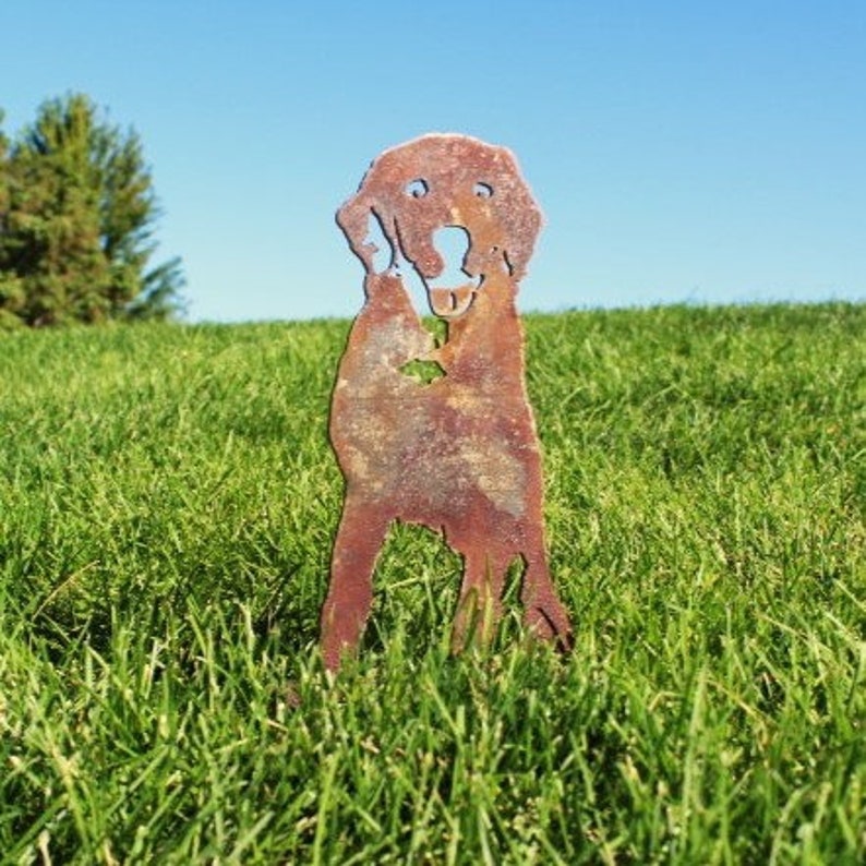Labrador Retriever Corten Steel Dog Silhouette Rust Art - Etsy