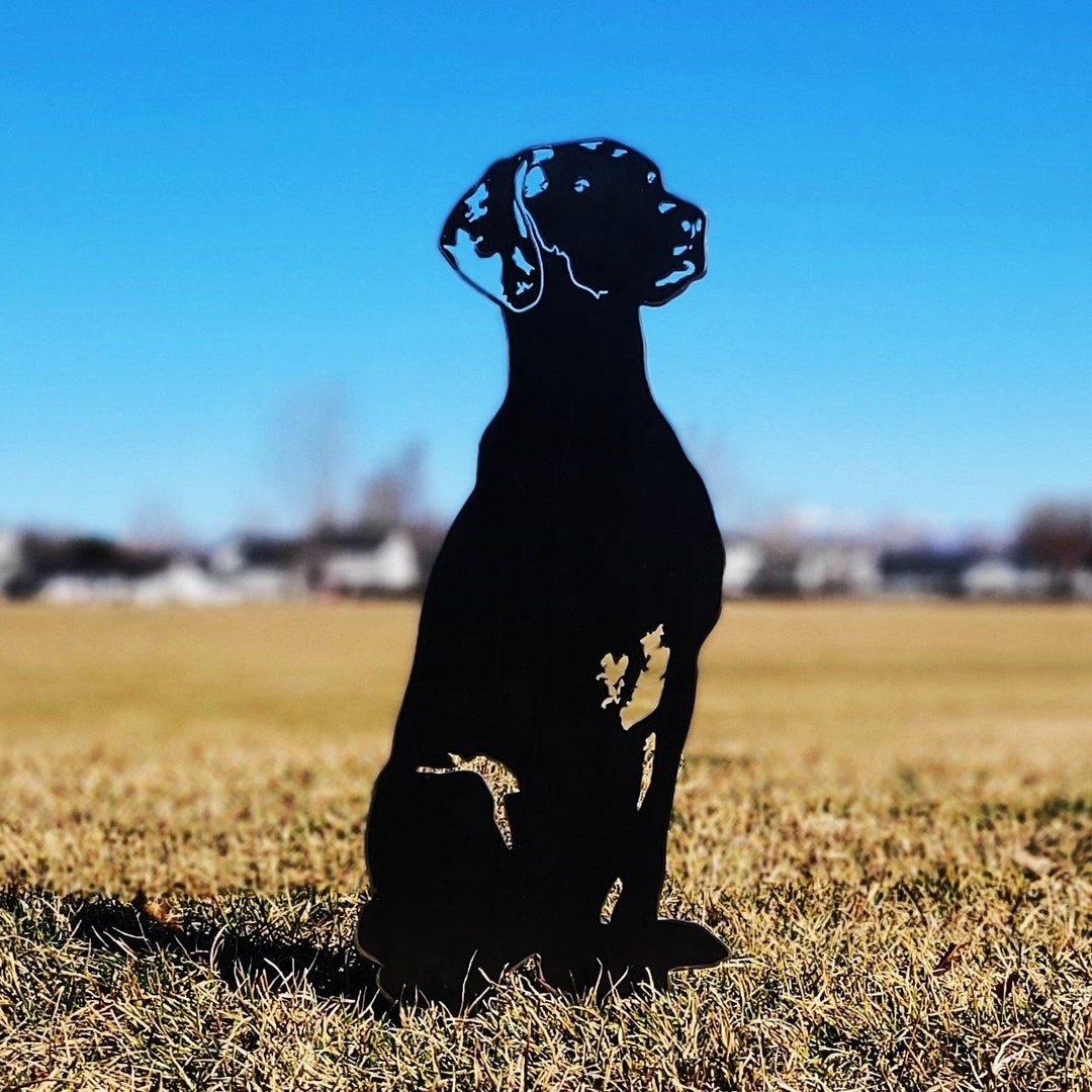 Vizsla Black Metal Dog Silhouette Yard Art Garden Décor - Etsy