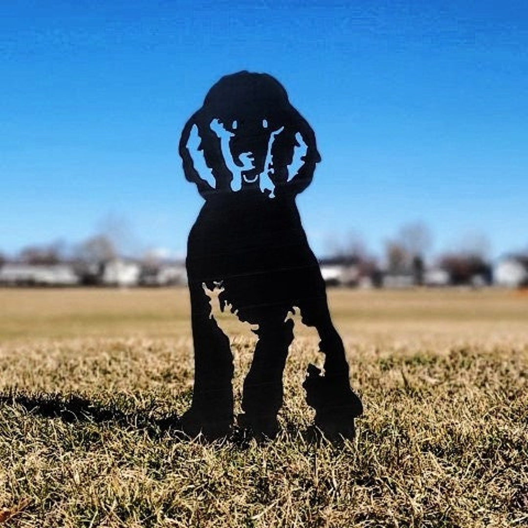 Poodle Black Metal Dog Silhouette Yard Art Garden Décor - Etsy