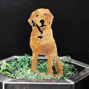 Labrador Retriever Corten Steel Dog Silhouette | Rust Art | Garden ...