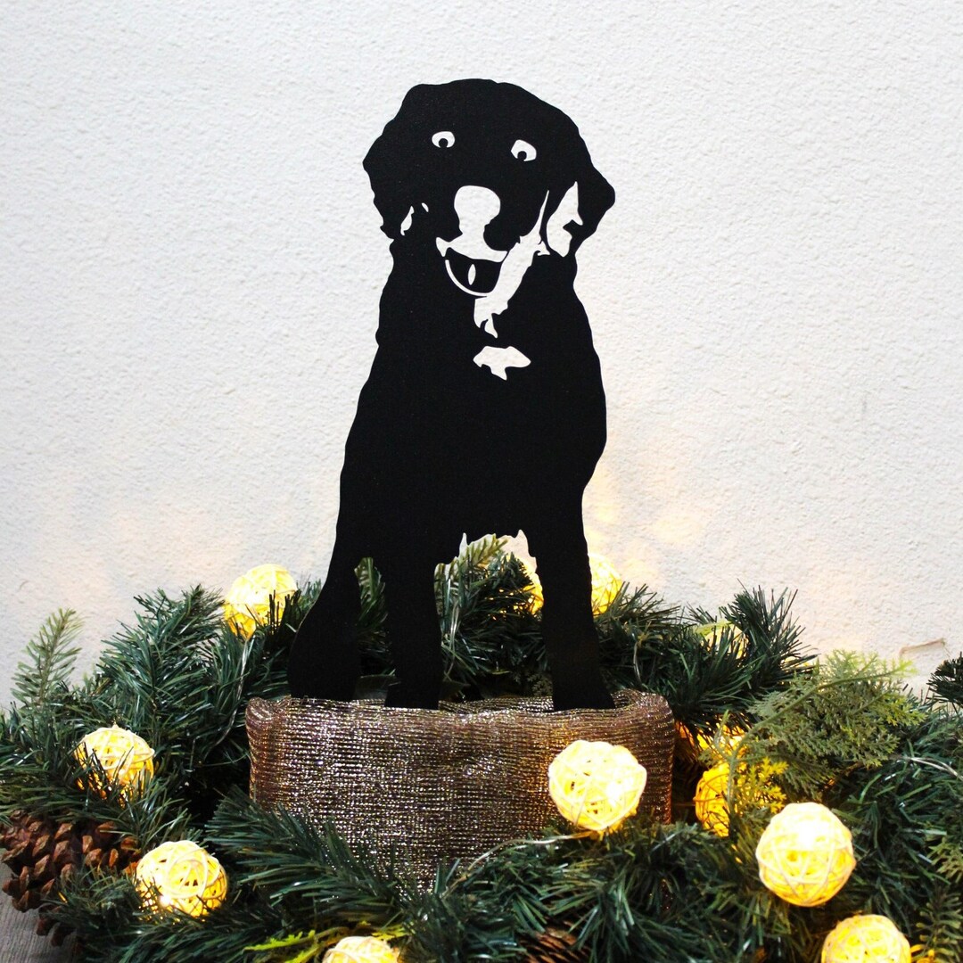 Labrador Retriever Black Metal Dog Silhouette Yard Art - Etsy