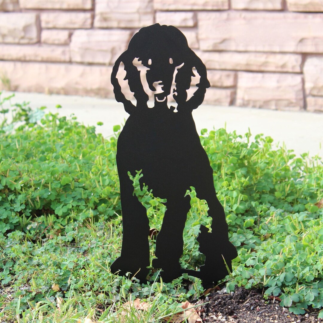Poodle Black Metal Dog Silhouette | Yard Art | Garden Décor | Pet ...