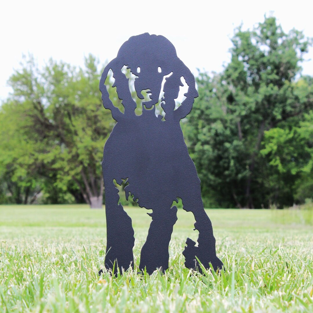 Poodle Black Metal Dog Silhouette Yard Art Garden Décor - Etsy