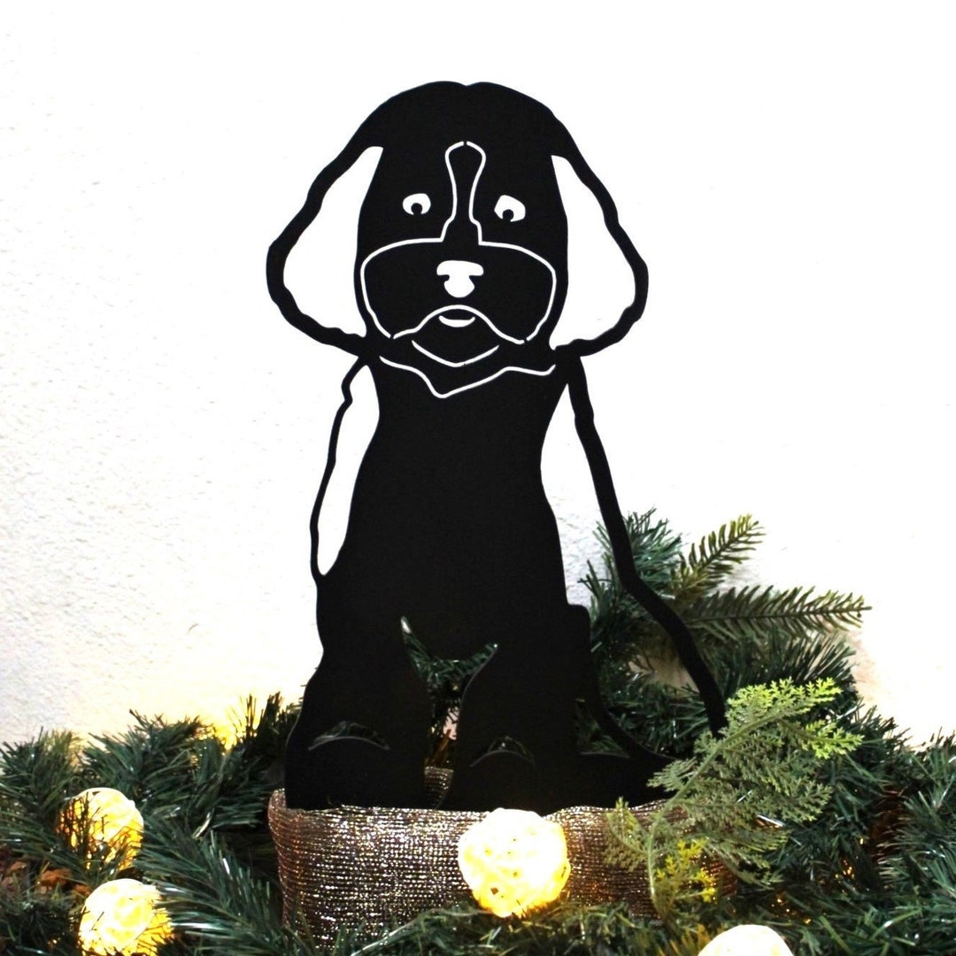 Cavapoo Black Metal Dog Silhouette | Yard Art | Garden Décor | Pet ...