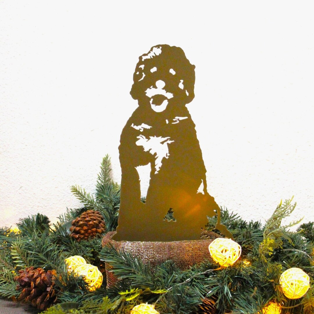 Special Edition gold Doodle Metal Dog Silhouette Yard Art - Etsy