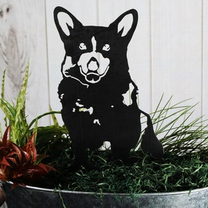 Corgi Black Metal Dog Silhouette Yard Art Garden Décor - Etsy