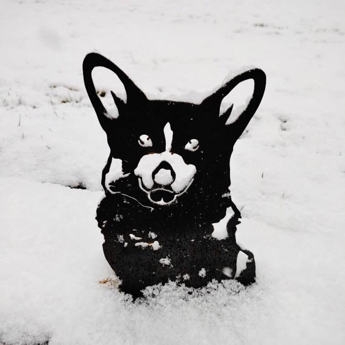 Corgi Black Metal Dog Silhouette Yard Art Garden Décor - Etsy