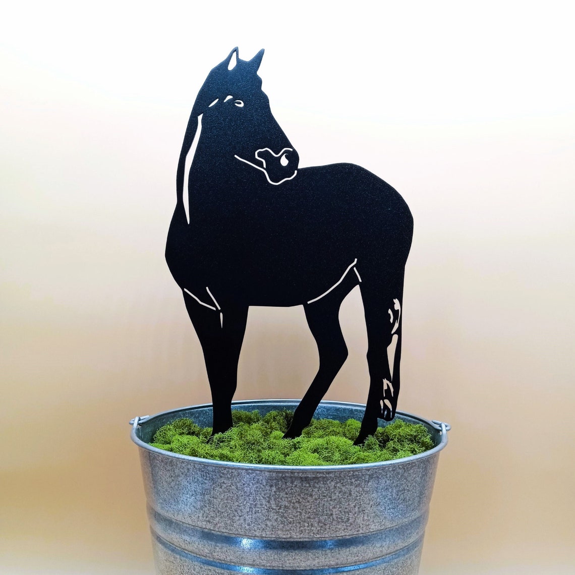 Horse Black Metal Animal Silhouette Yard Art Garden Décor - Etsy