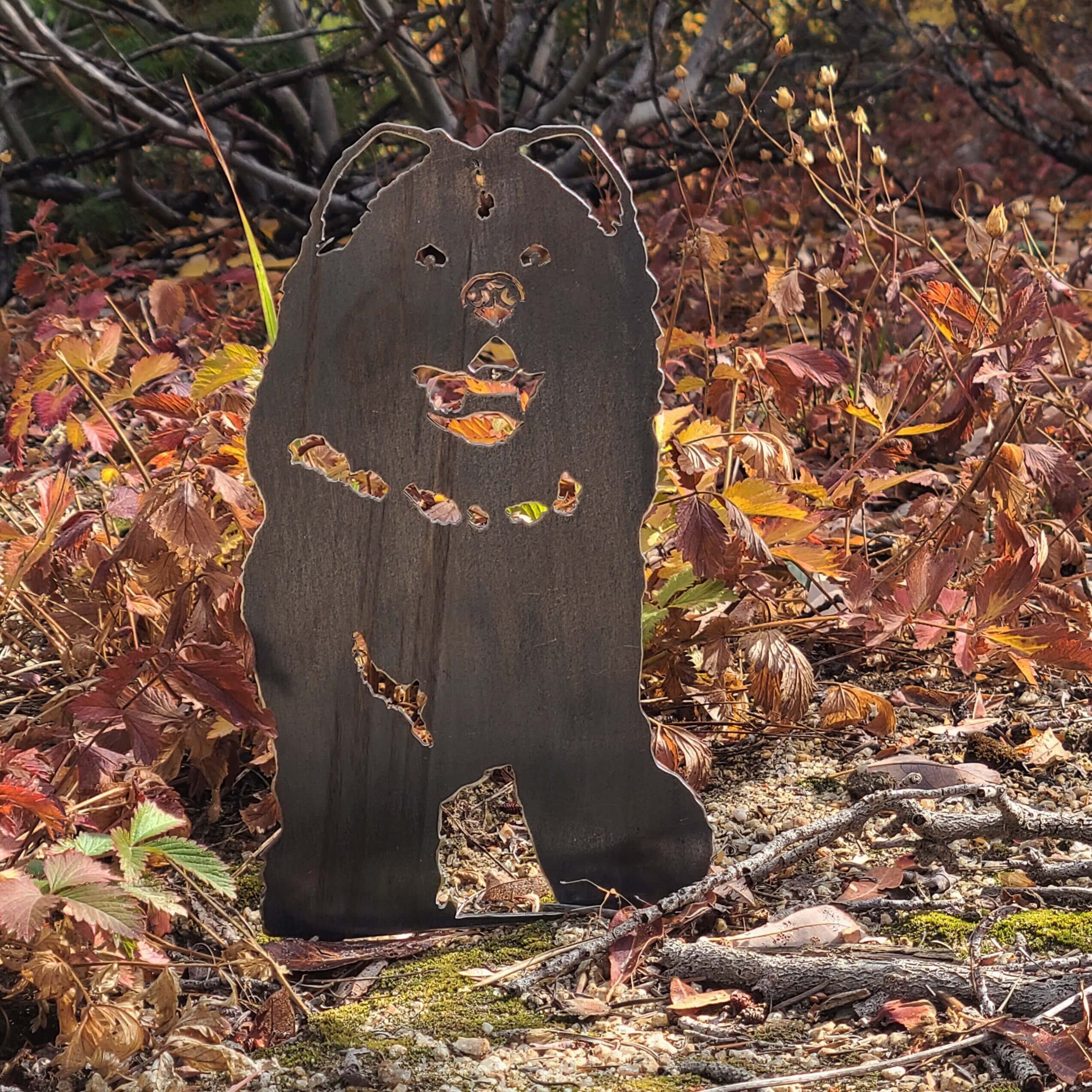 Chow Chow Corten Steel Dog Silhouette Rust Art Garden - Etsy