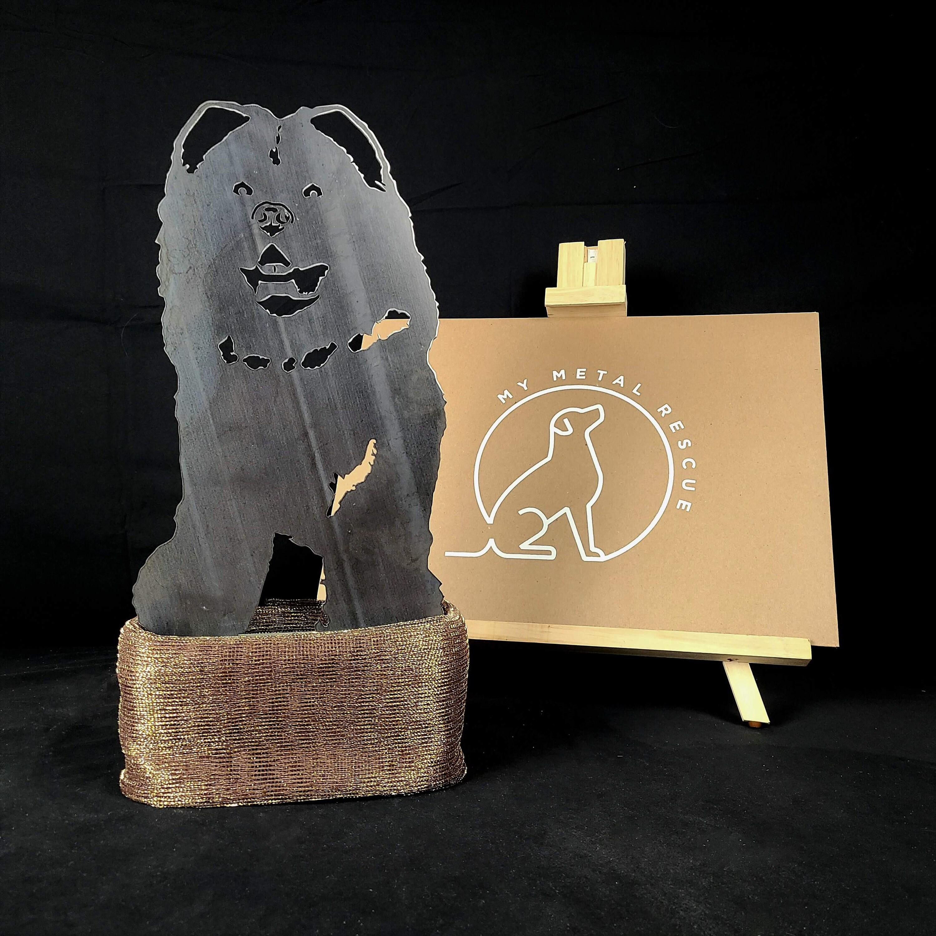 Chow Chow Corten Steel Dog Silhouette Rust Art Garden - Etsy