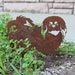 Pekingese Corten Steel Dog Silhouette Rust Art Garden Décor Pet ...