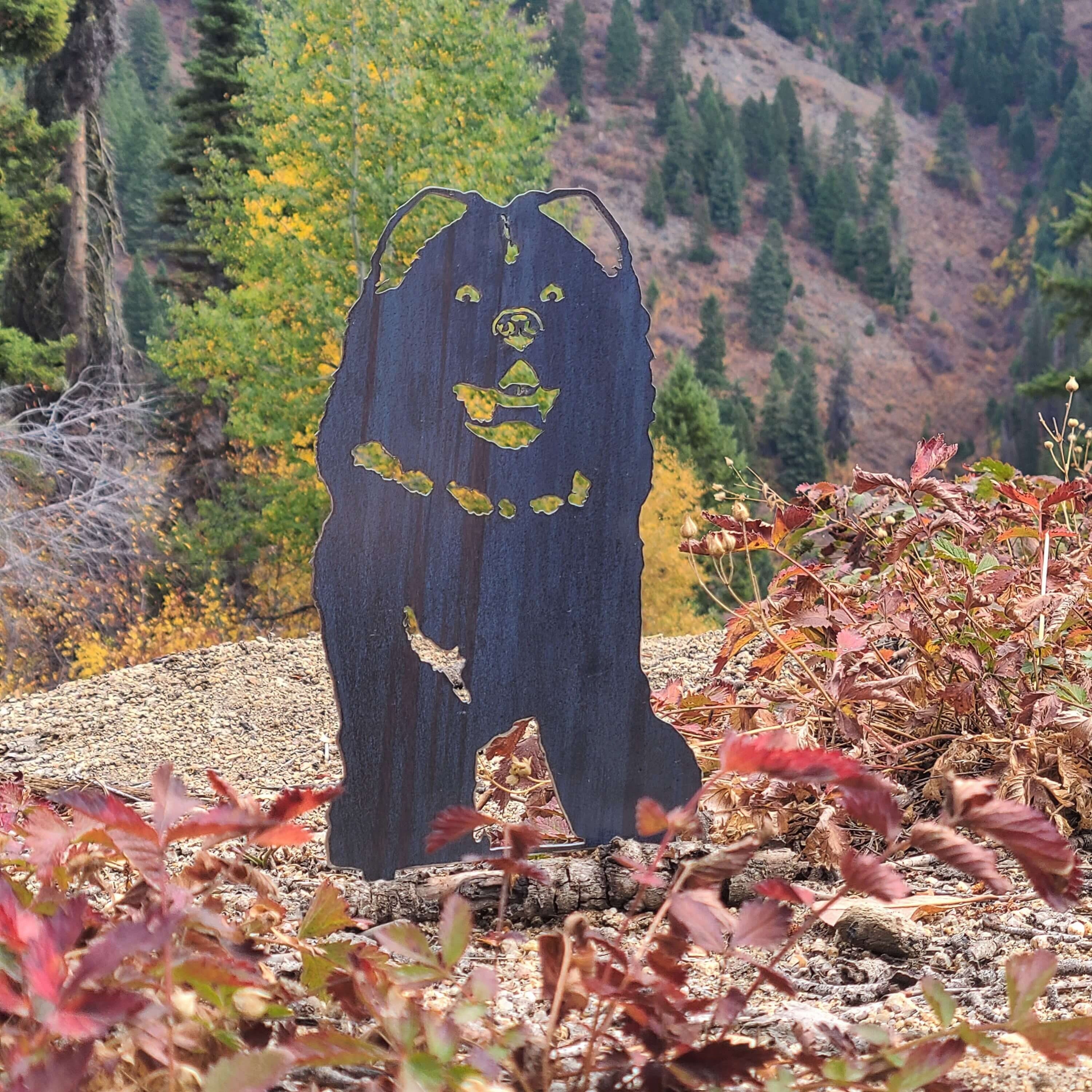 Chow Chow Corten Steel Dog Silhouette Rust Art Garden - Etsy