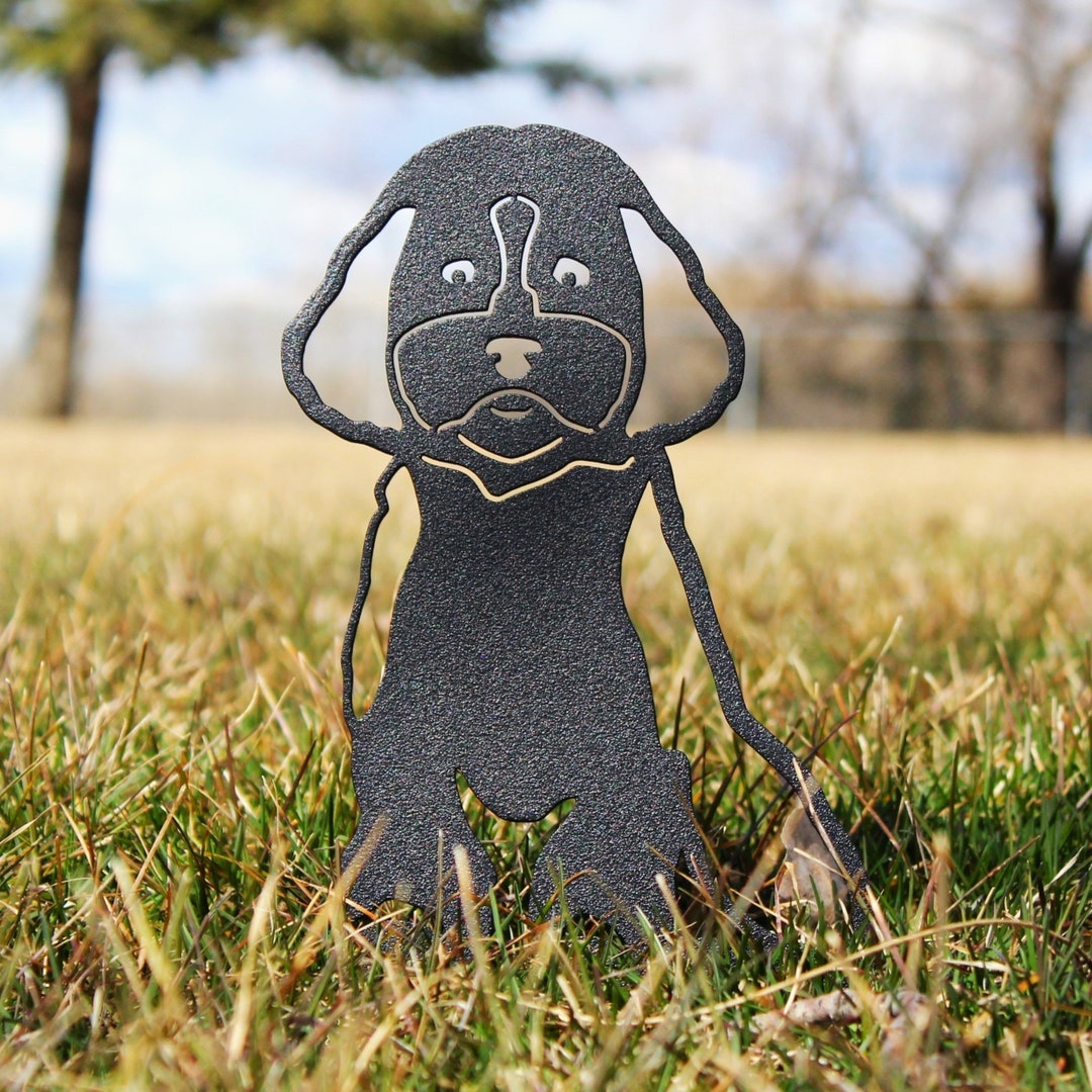 Cockapoo Black Metal Dog Silhouette | Yard Art | Garden Décor | Pet ...