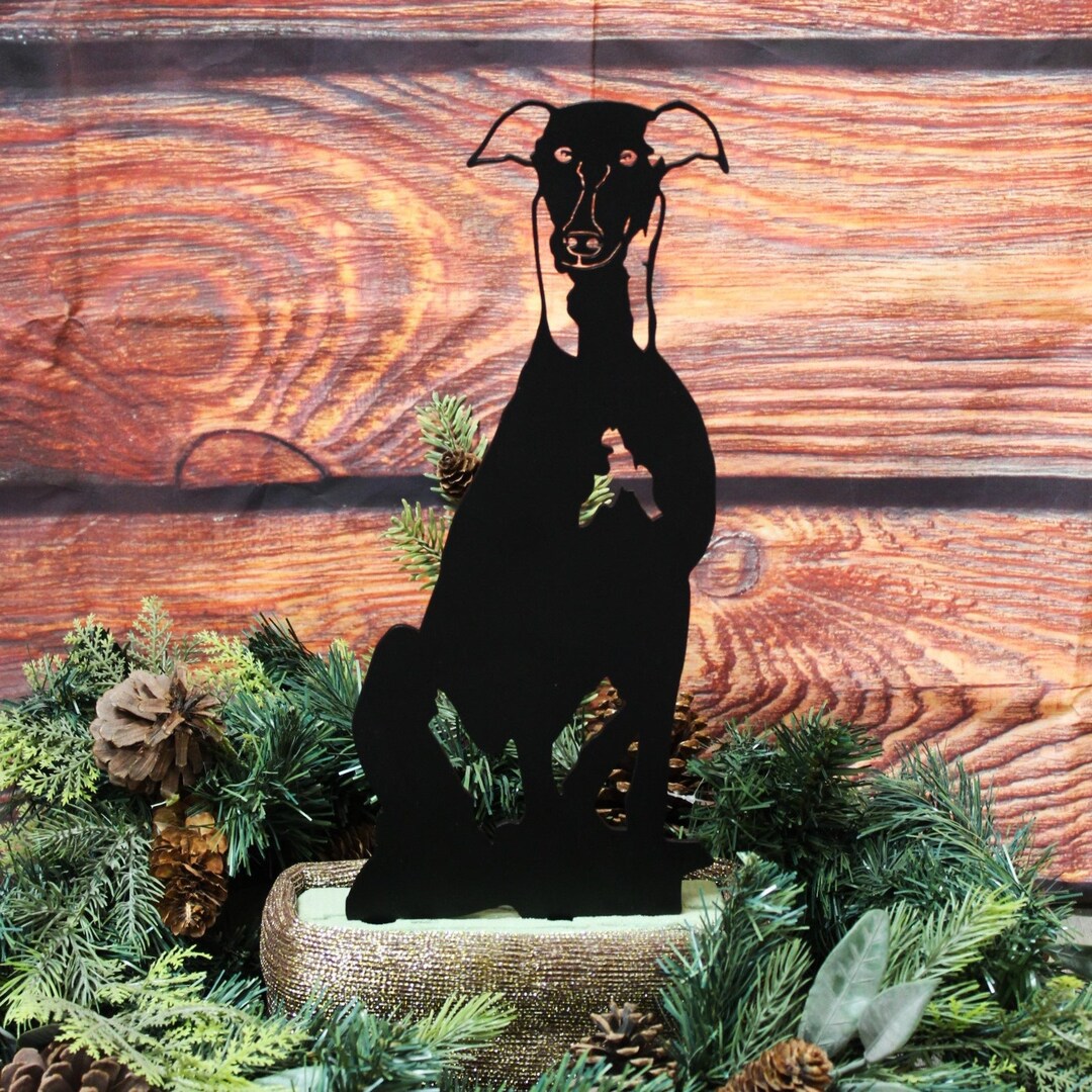 Whippet Black Metal Dog Silhouette Yard Art Garden Décor - Etsy