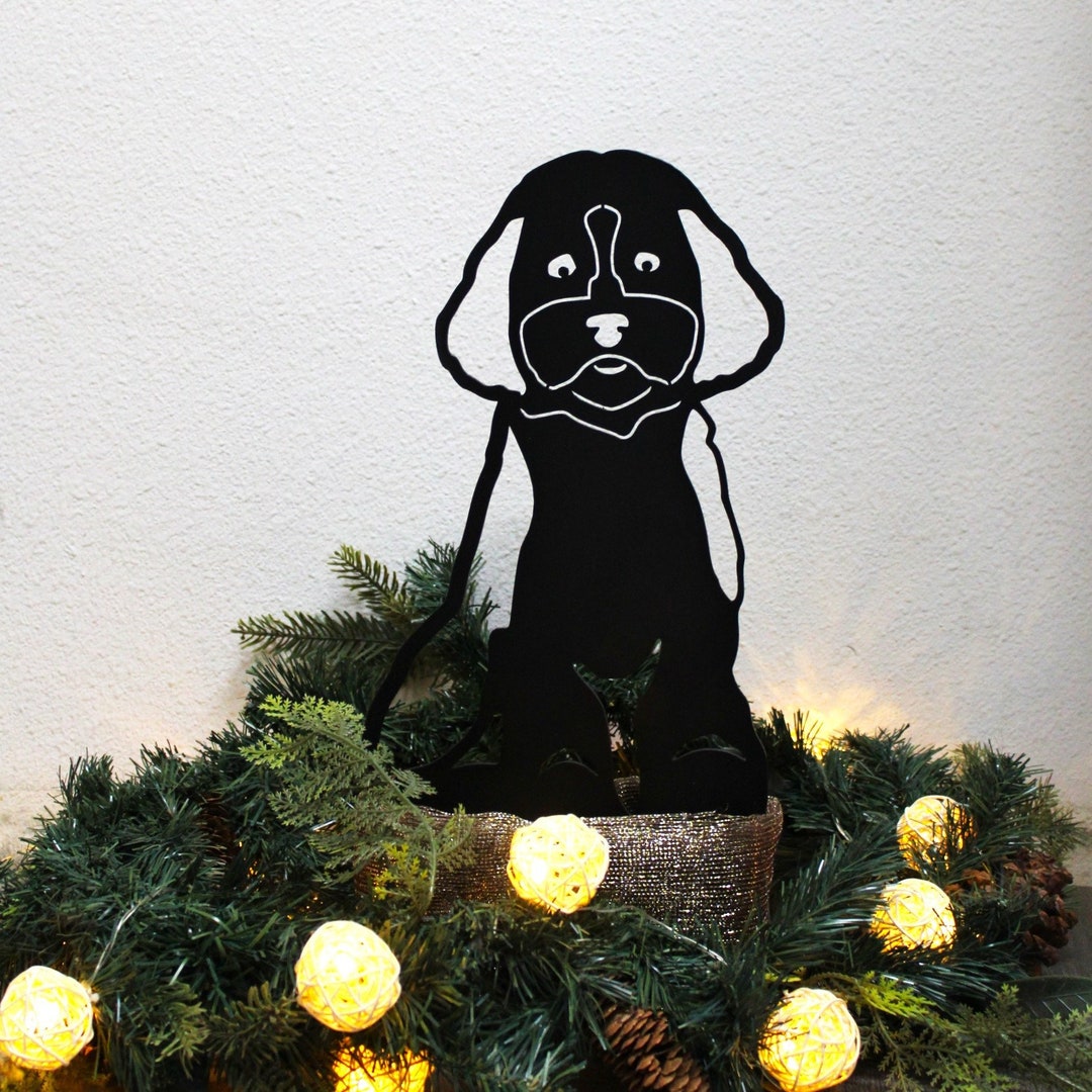Maltipoo Black Metal Dog Silhouette Yard Art Garden Décor - Etsy