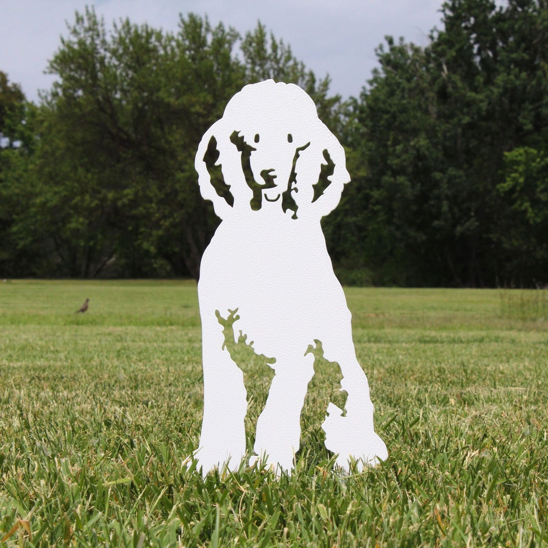 Special Edition *white* Poodle Metal Dog Silhouette | Yard Art | Garden ...