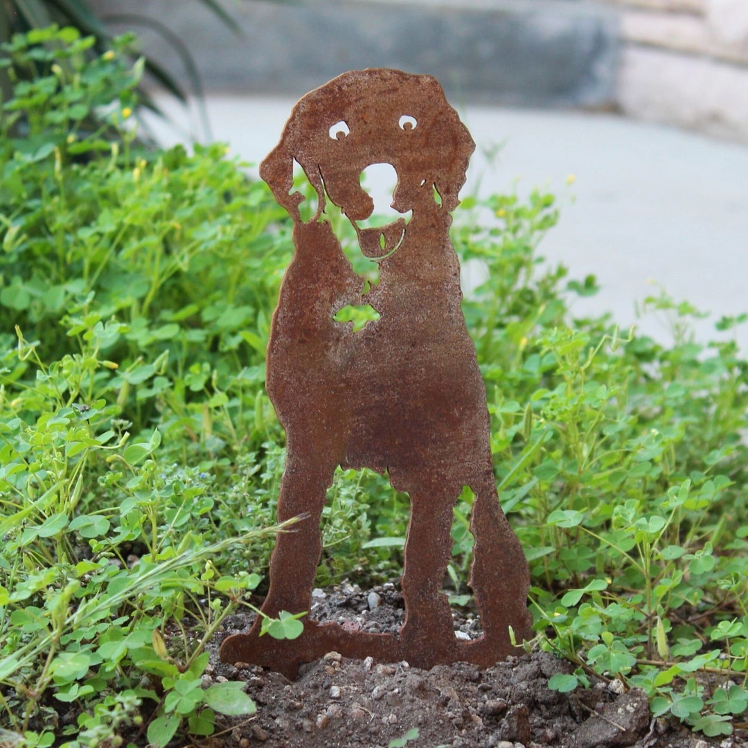 Labrador Retriever Corten Steel Dog Silhouette Rust Art - Etsy
