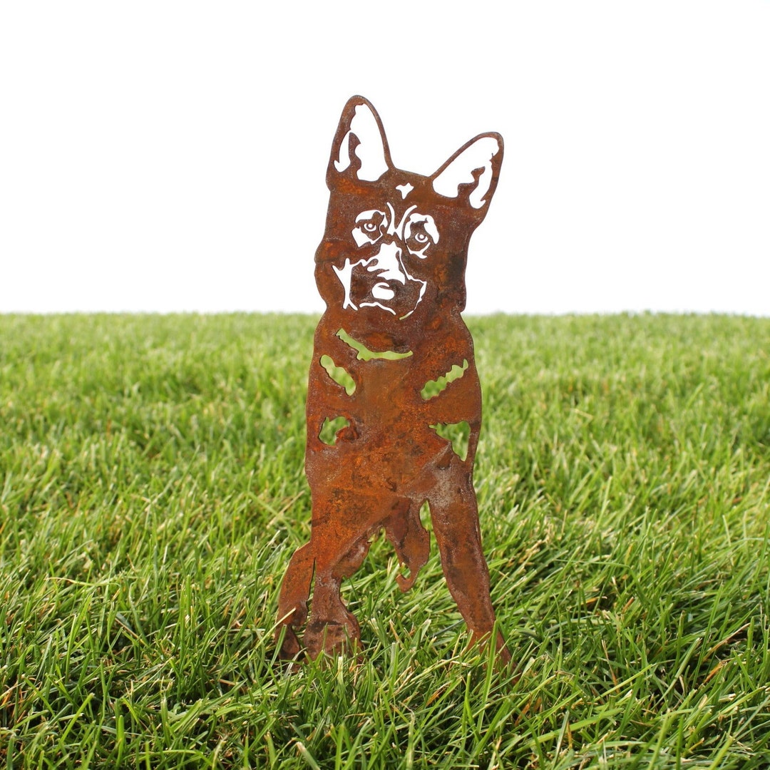 German Shepherd Corten Steel Dog Silhouette Rust Art - Etsy