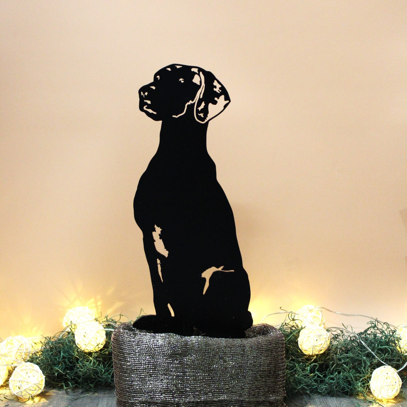 Vizsla Black Metal Dog Silhouette Yard Art Garden Décor - Etsy