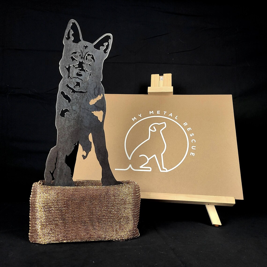 German Shepherd Corten Steel Dog Silhouette Rust Art - Etsy