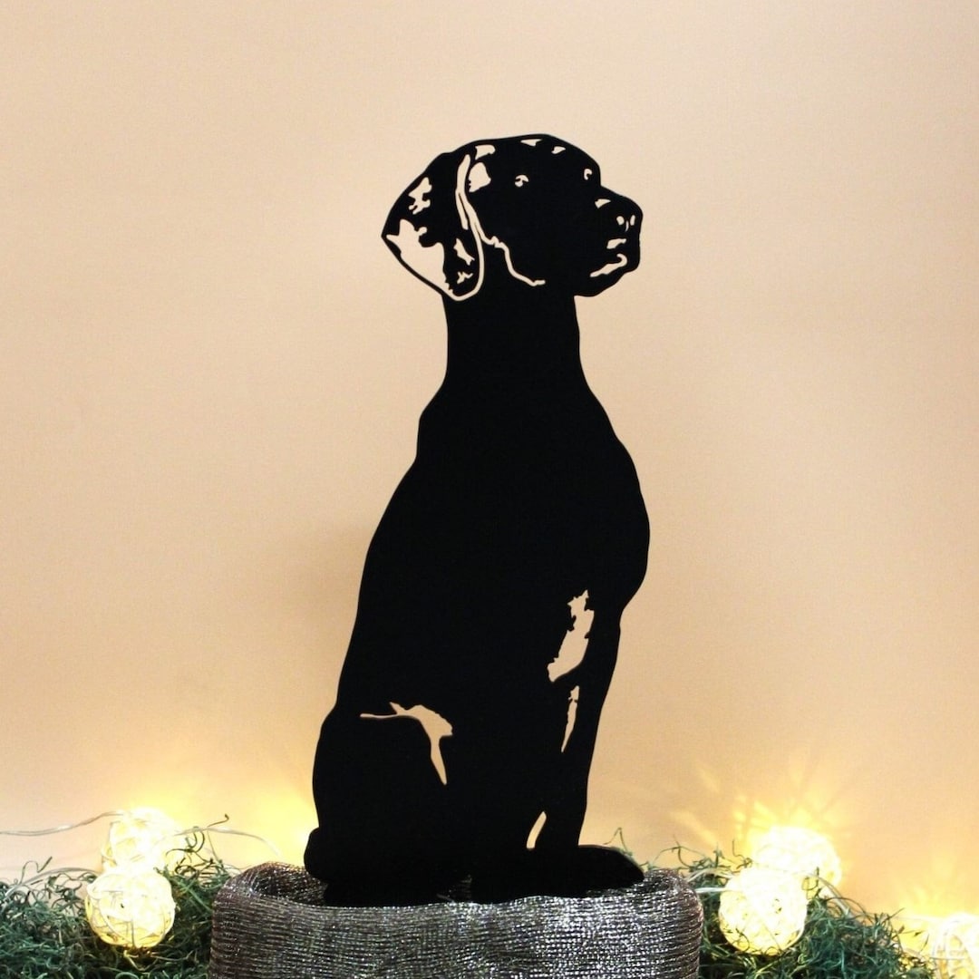 Vizsla Black Metal Dog Silhouette Yard Art Garden Décor - Etsy