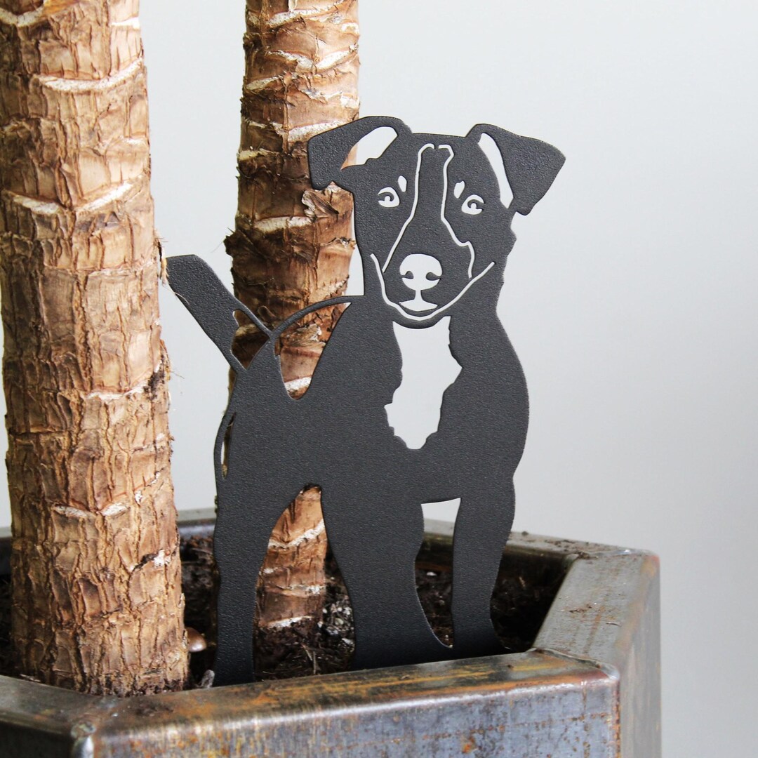 Jack Russell Terrier Black Metal Dog Silhouette | Yard Art | Garden ...